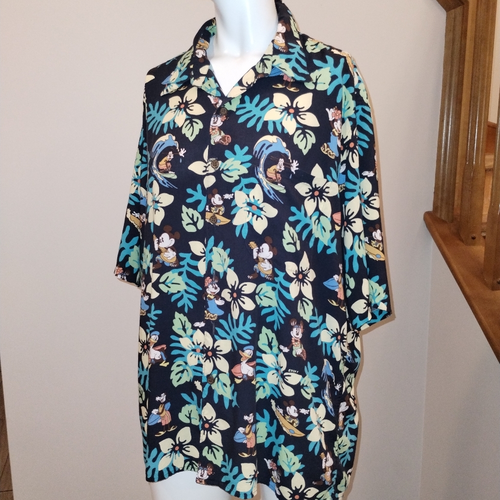 Rare Disney Reyn Spooner Mickey,Minnie And Friends Ha… - Gem